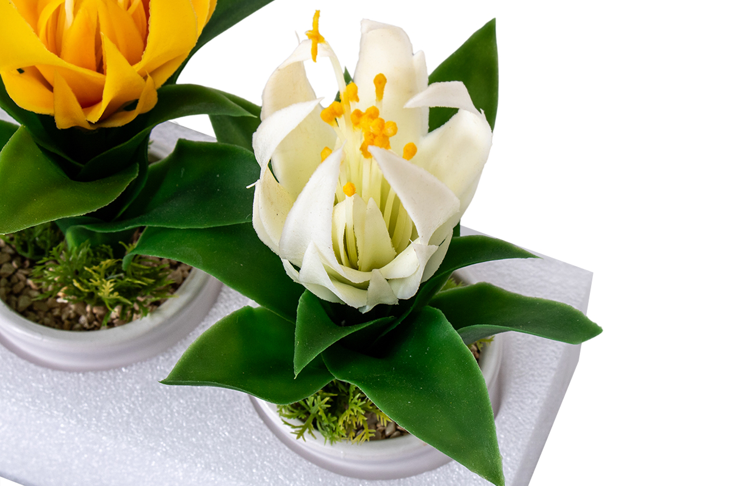 Set of 3 - ARTIFICIAL Flower Potted Plants Decorative Set