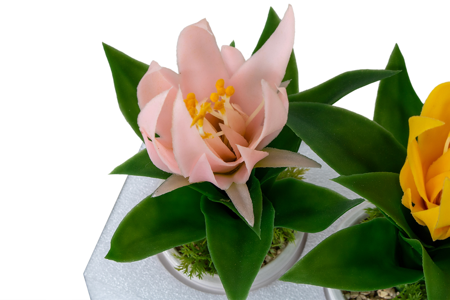 Set of 3 - ARTIFICIAL Flower Potted Plants Decorative Set