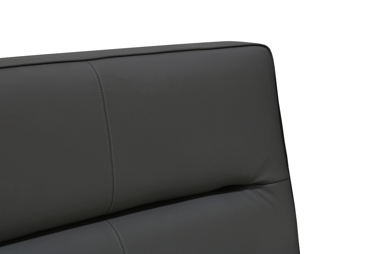 CUBA Genuine Leather Bed Frame (Dark Grey) - Queen