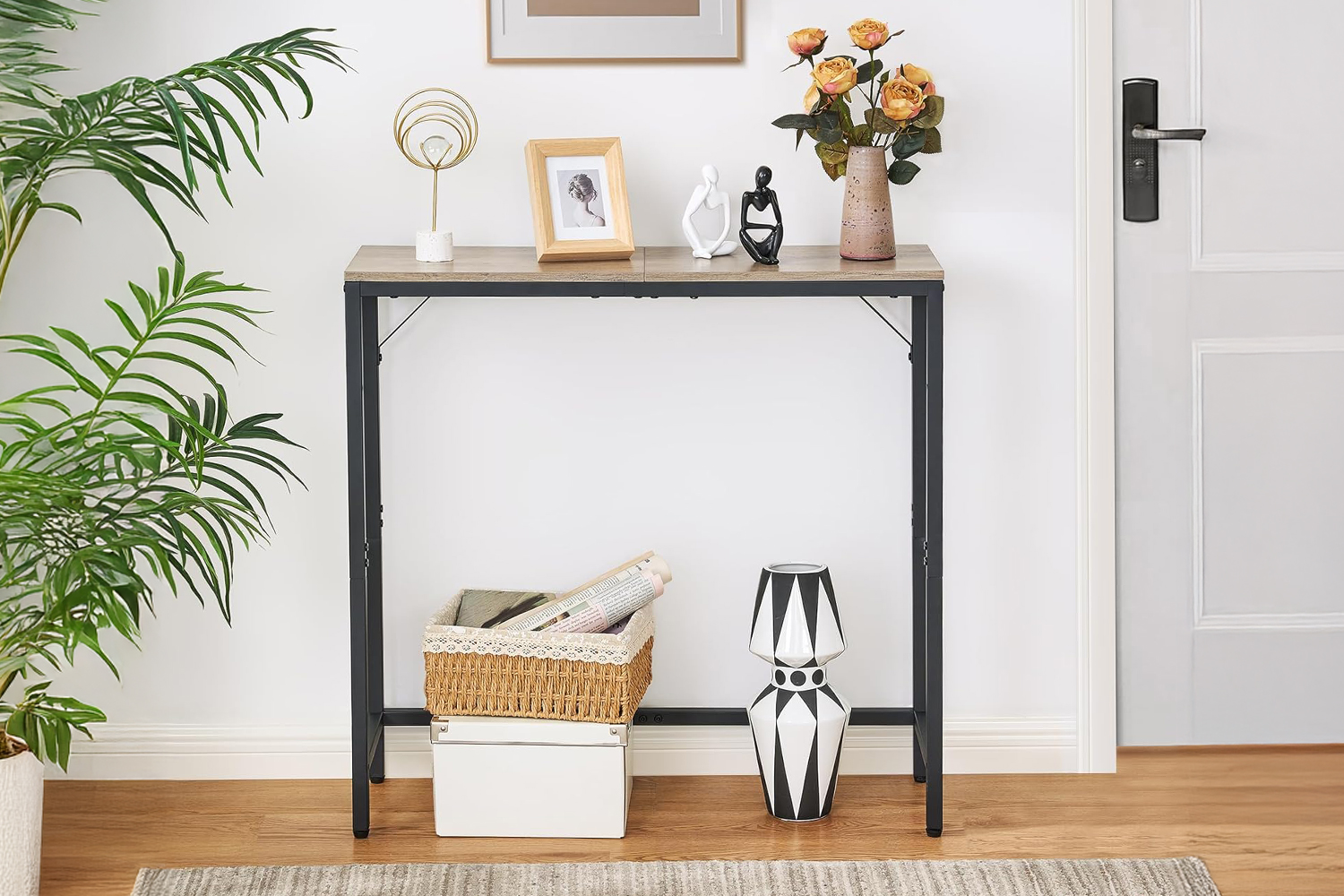 MYRON 76 Slim Console Table (Greige)