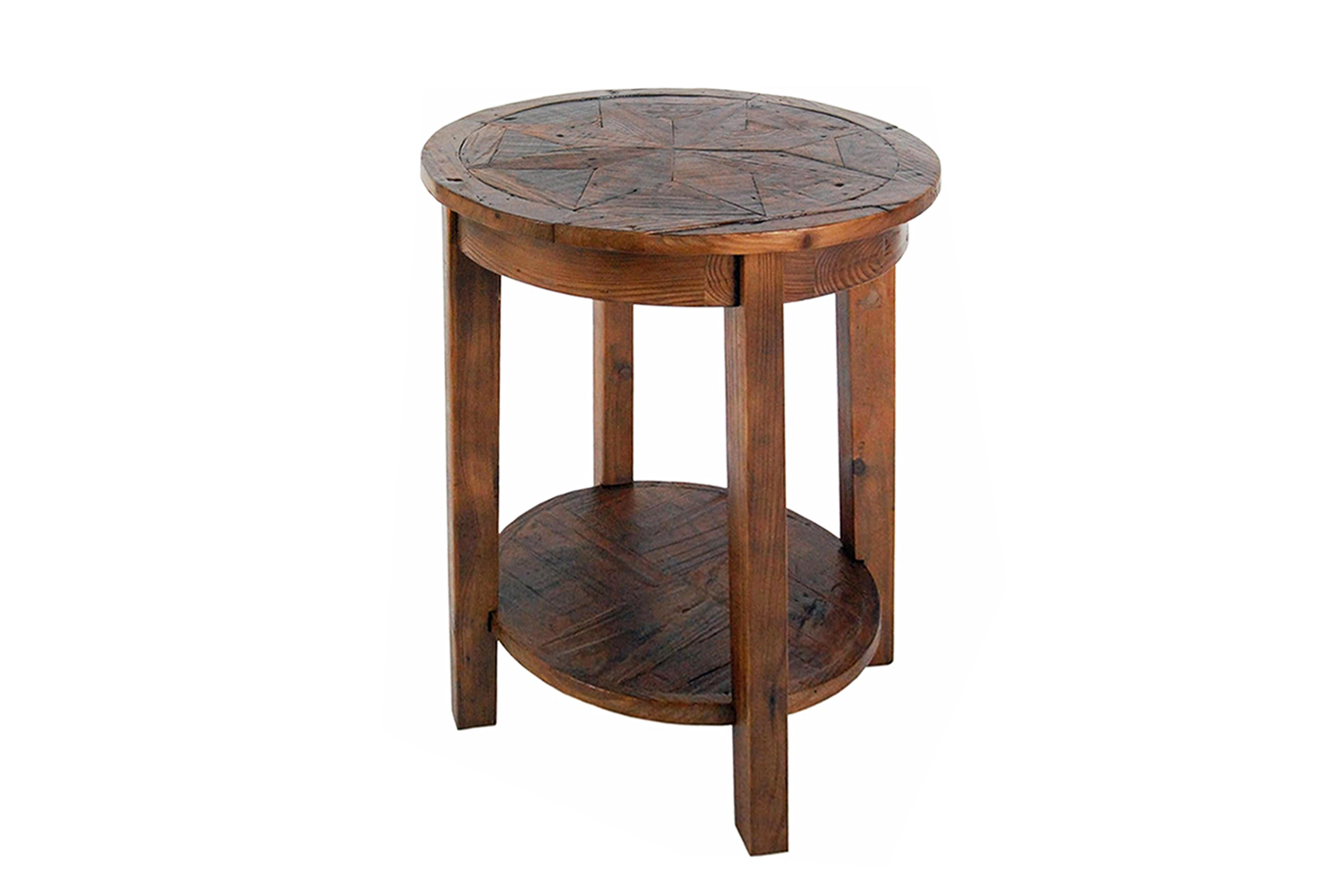 ELINA Round Solid Birch Wood Side Table