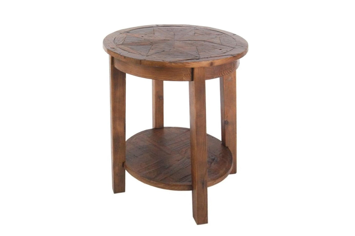 ELINA Round Solid Birch Wood Side Table