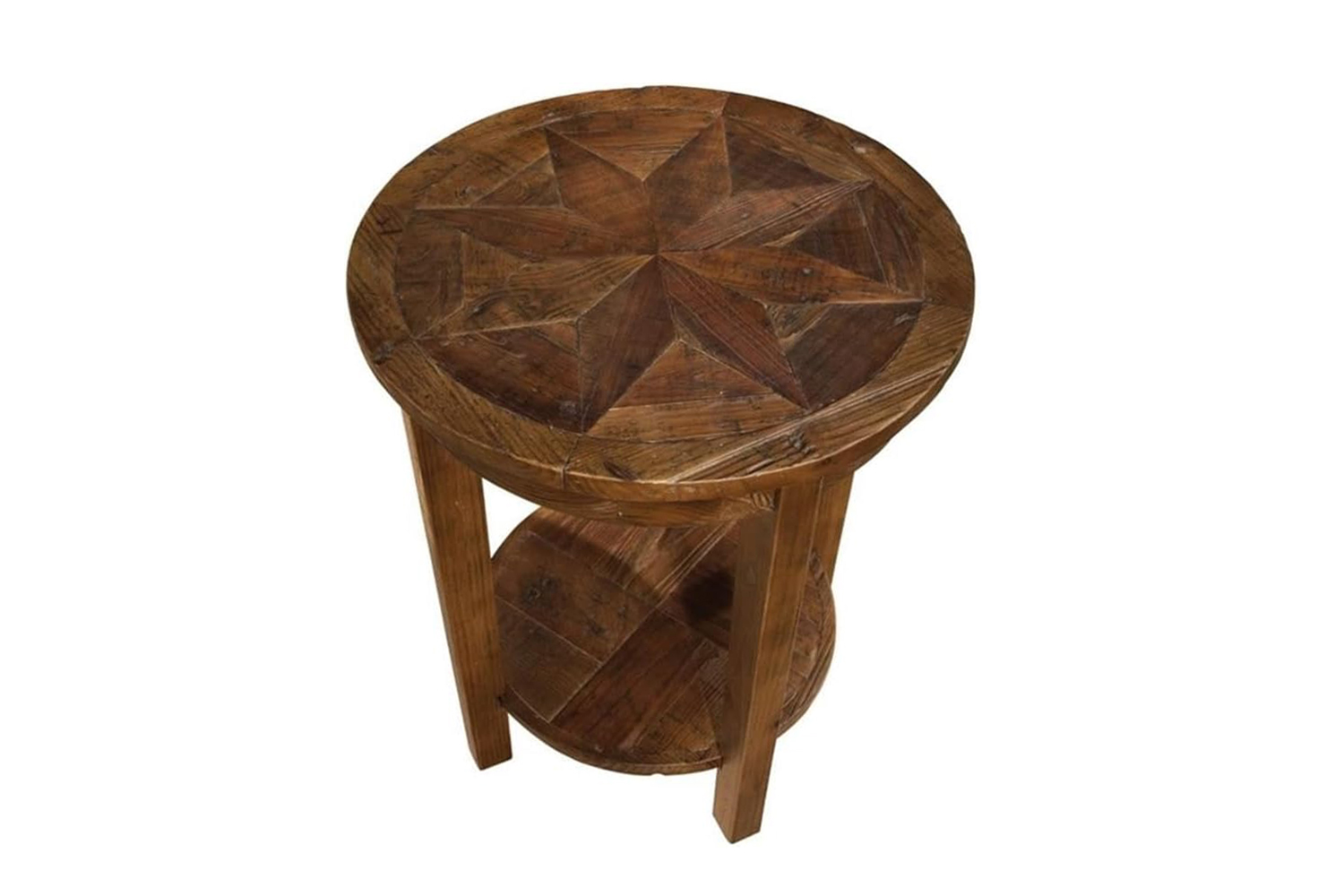 ELINA Round Solid Birch Wood Side Table