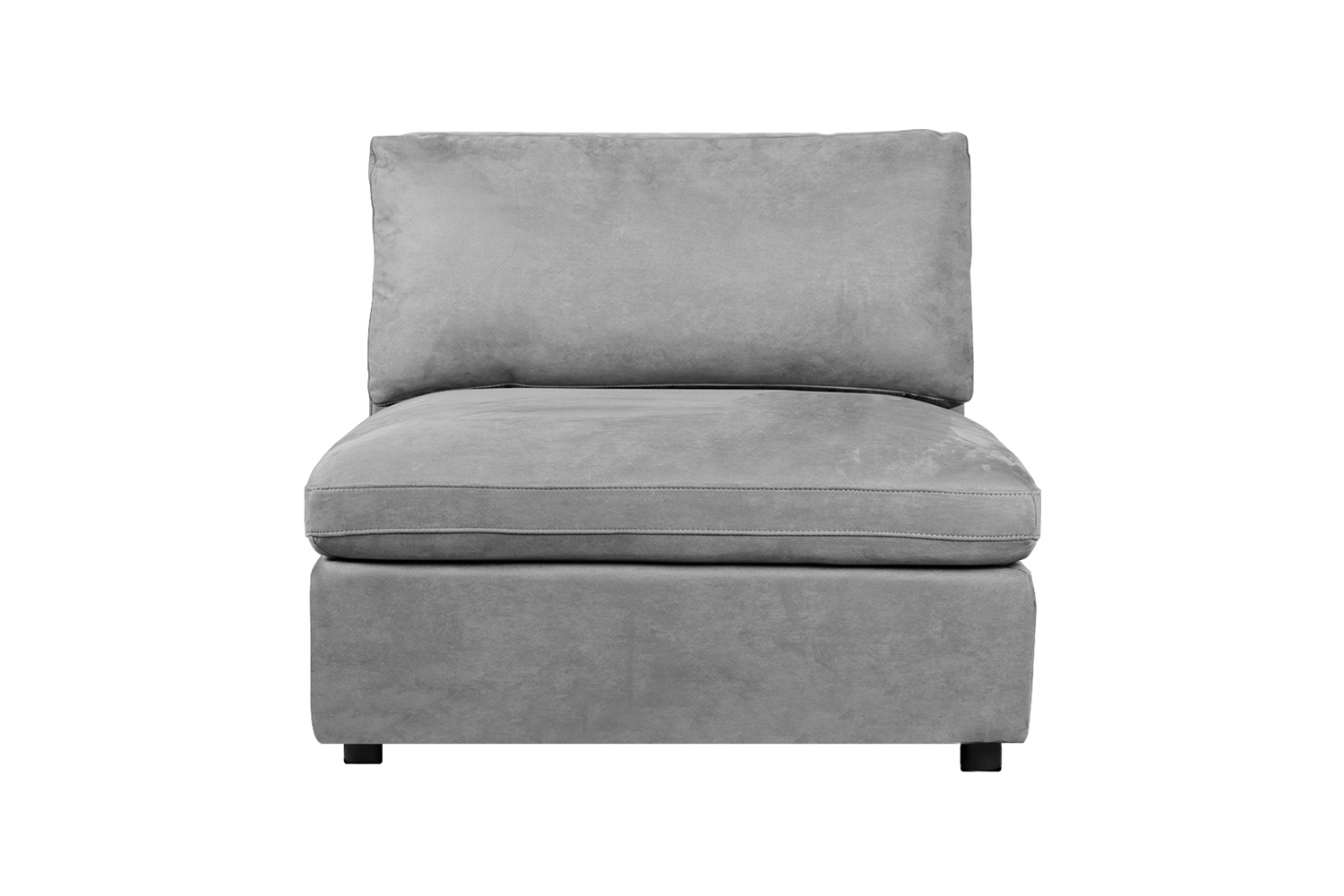 ASPECT Nappa Fabric Memory Foam Sectional Modular Sofa (Grey) - Armless