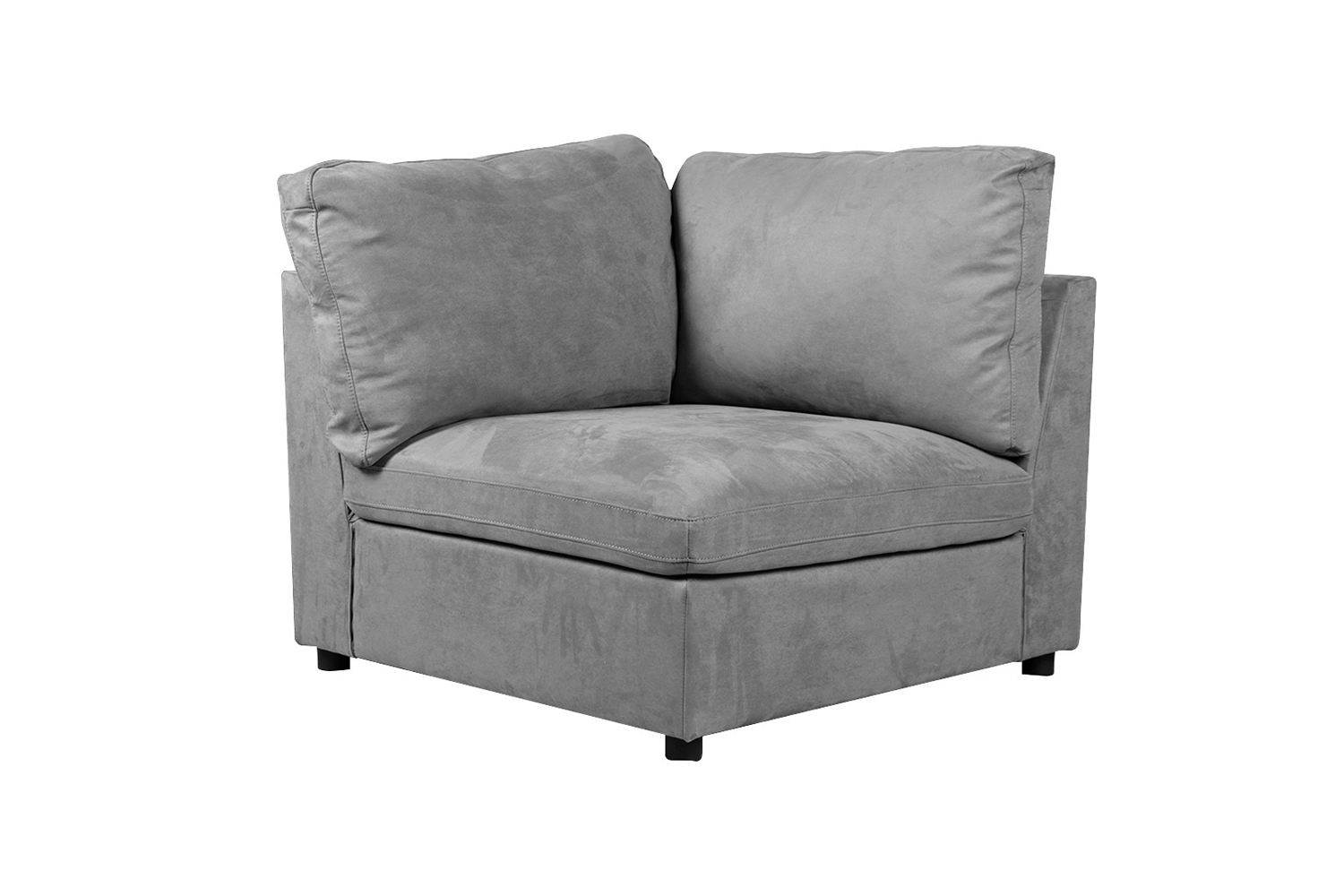 ASPECT Nappa Fabric Memory Foam Sectional Modular Sofa (Grey)- 5PC Big ...