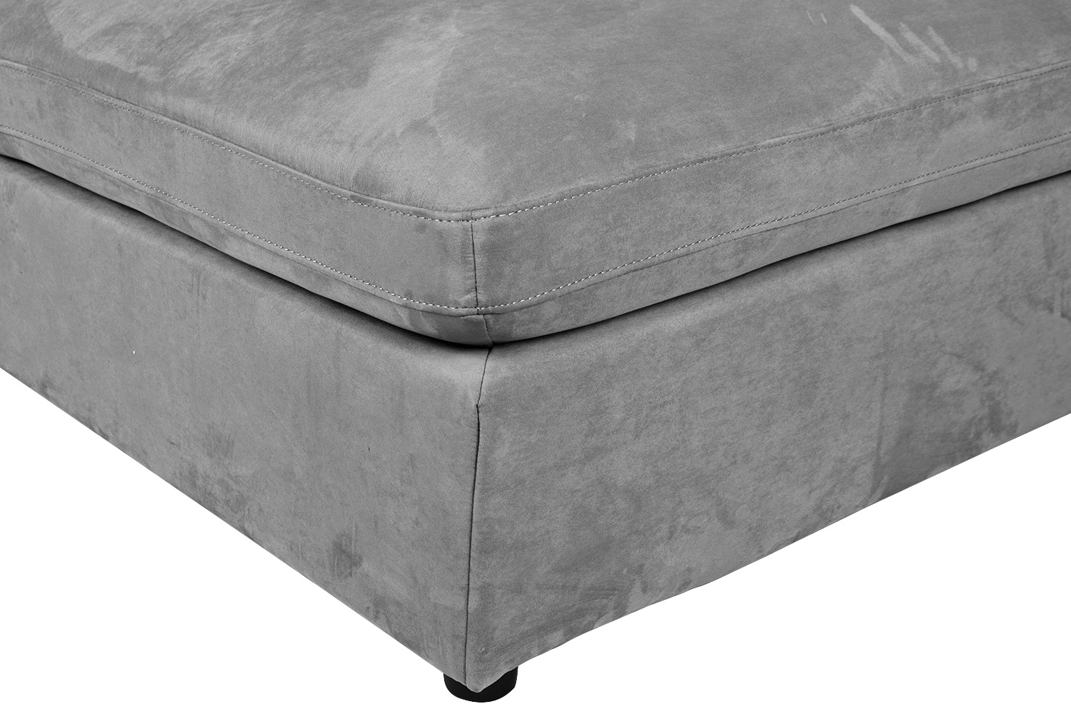 ASPECT Nappa Fabric Memory Foam Sectional Modular Sofa (Grey)- 5PC Big ...