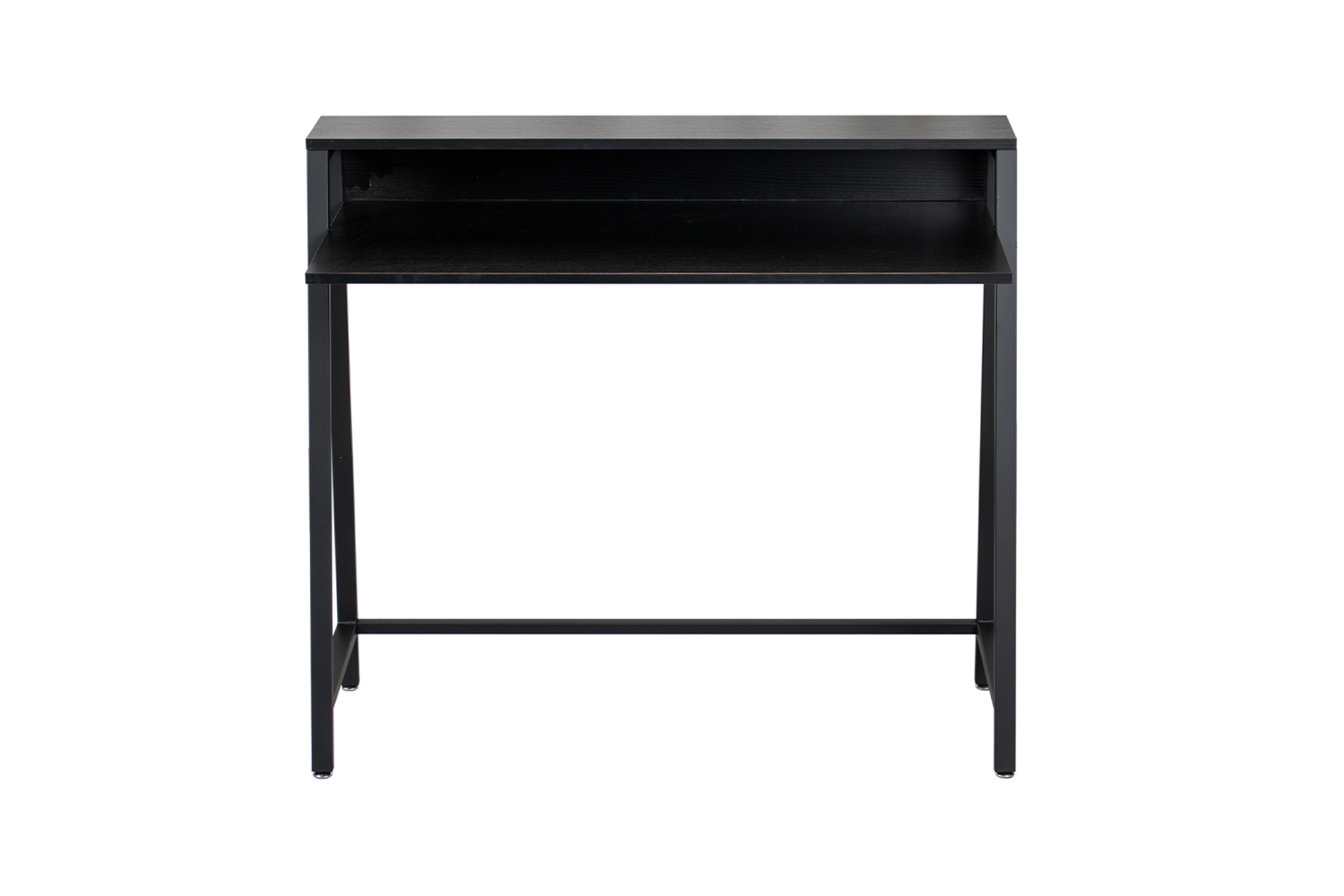 EMMI 100 Dual-Tier Office Desk with Shelf (Black)