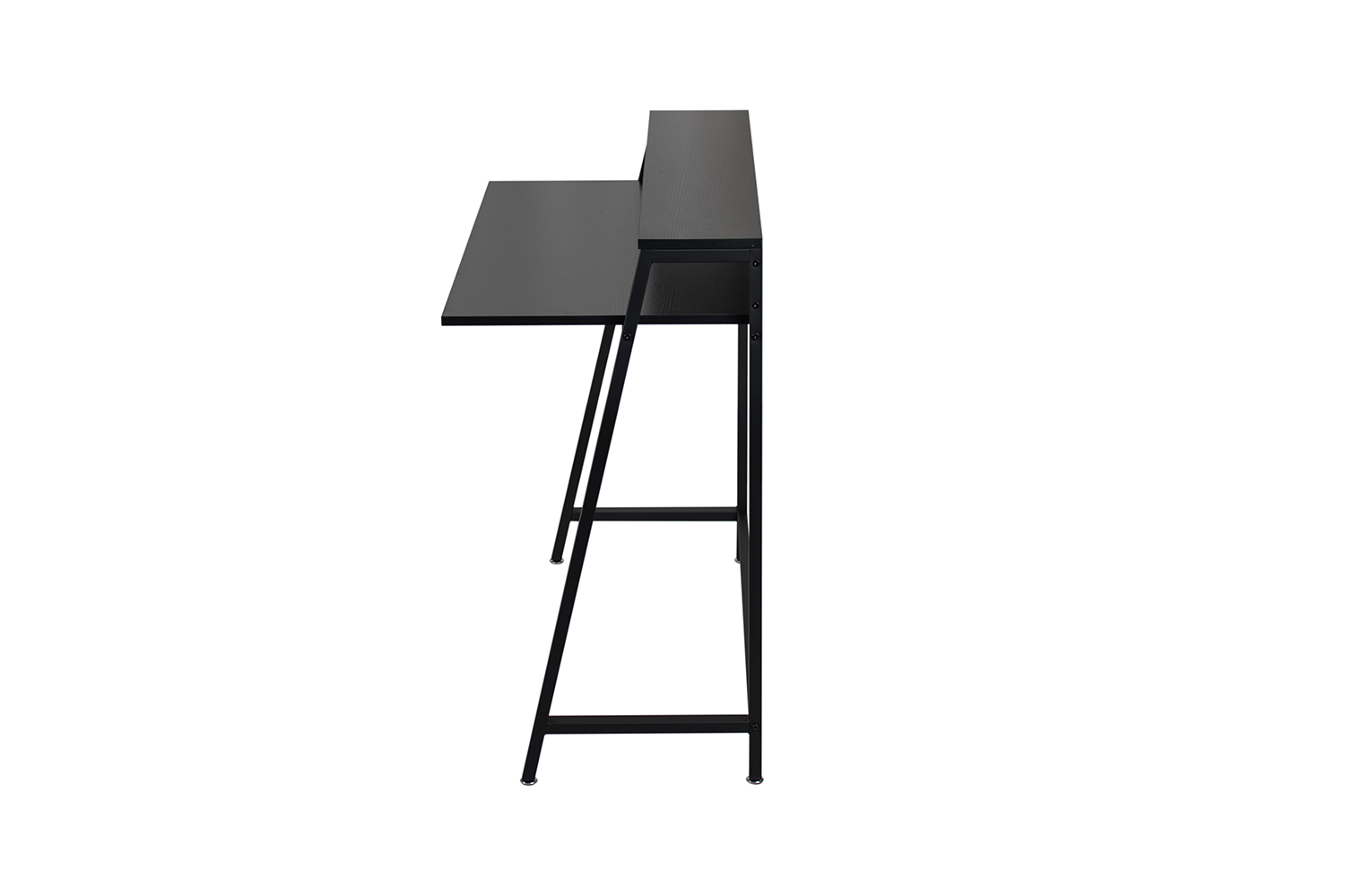 EMMI 100 Dual-Tier Office Desk with Shelf (Black)