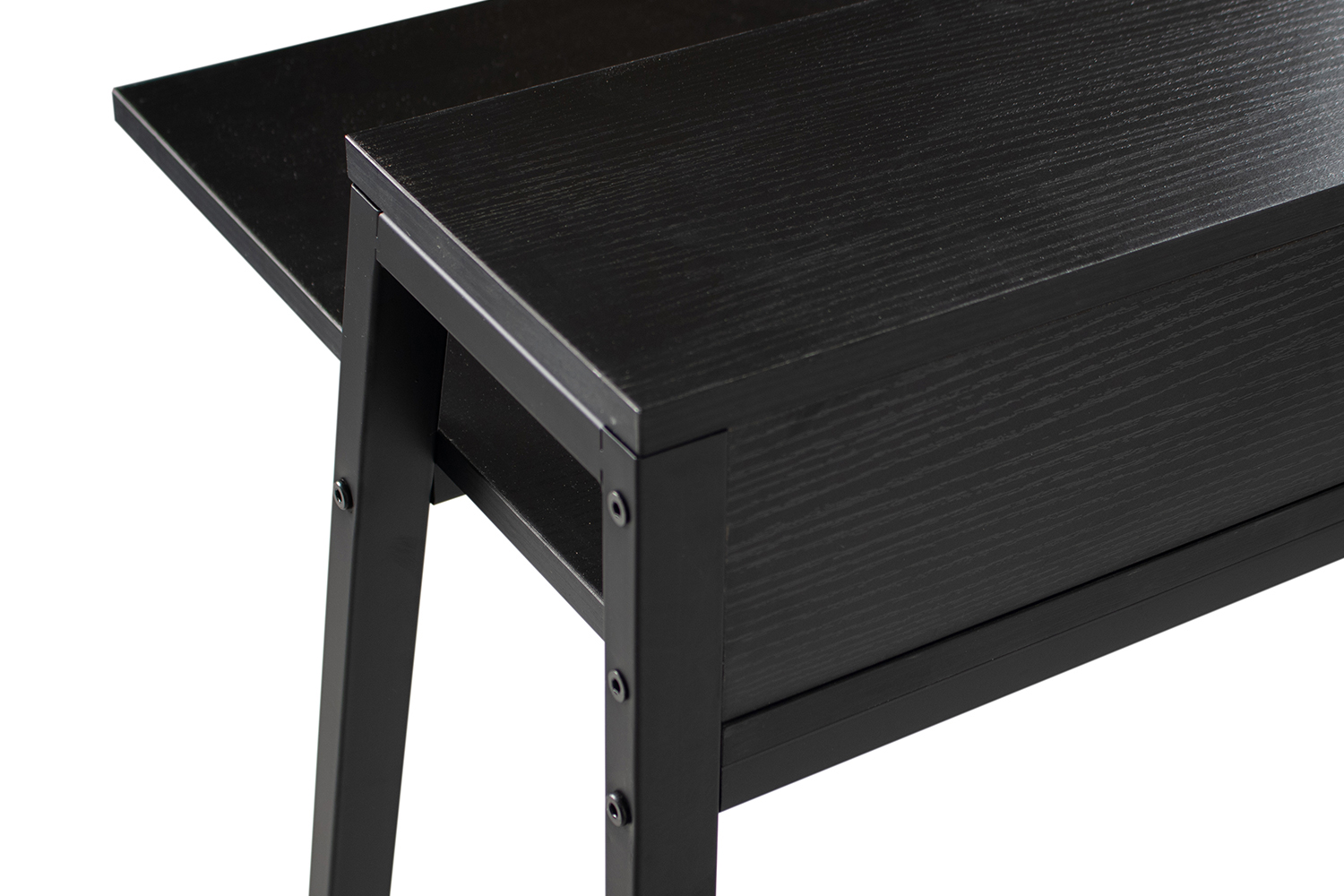 EMMI 100 Dual-Tier Office Desk with Shelf (Black)