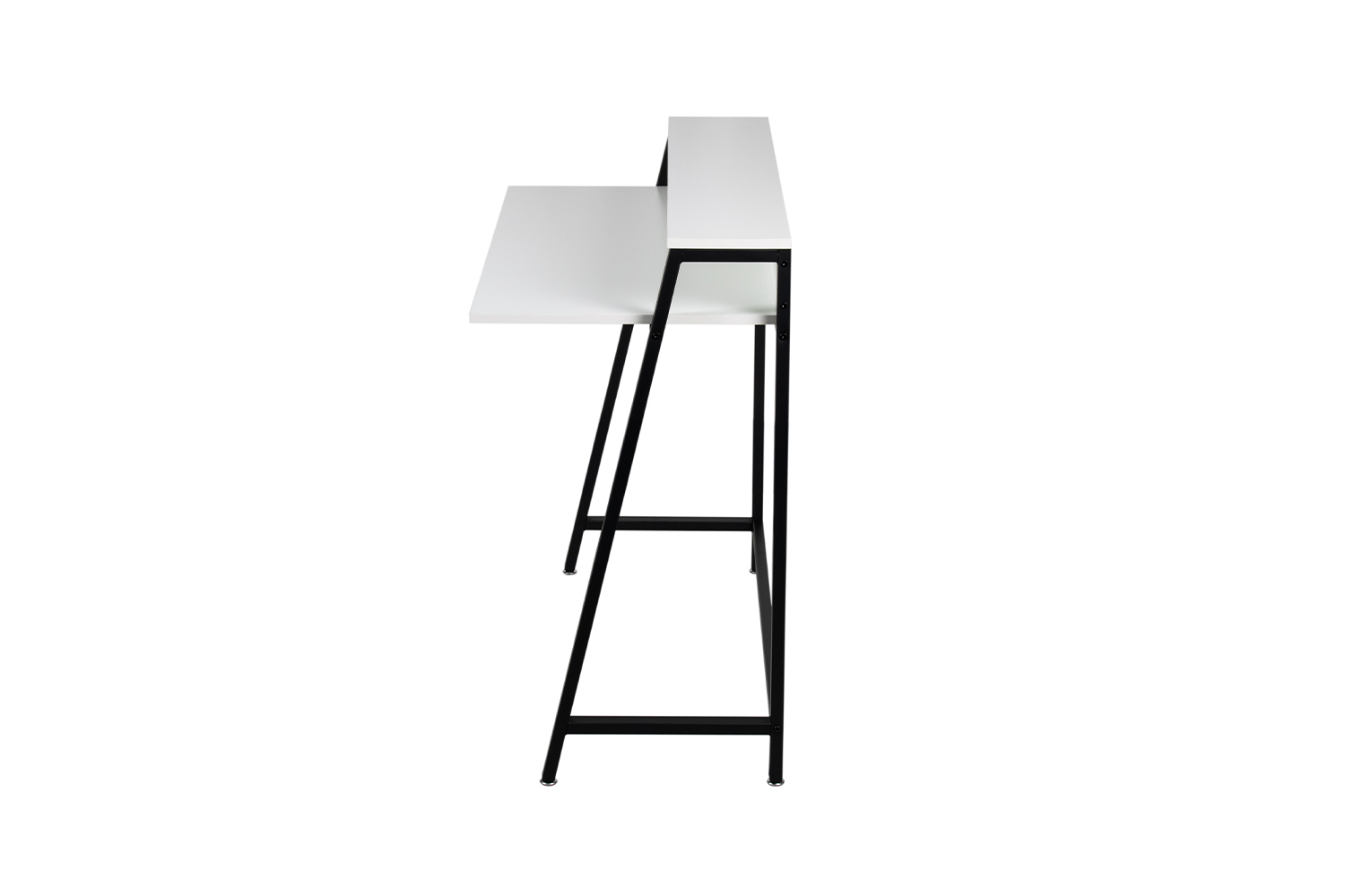 EMMI 100 Dual-Tier Office Desk with Shelf (White)