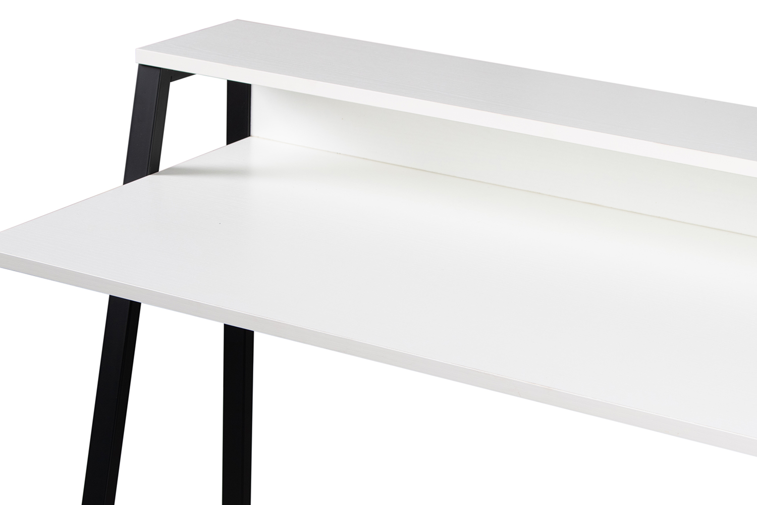 EMMI 100 Dual-Tier Office Desk with Shelf (White)