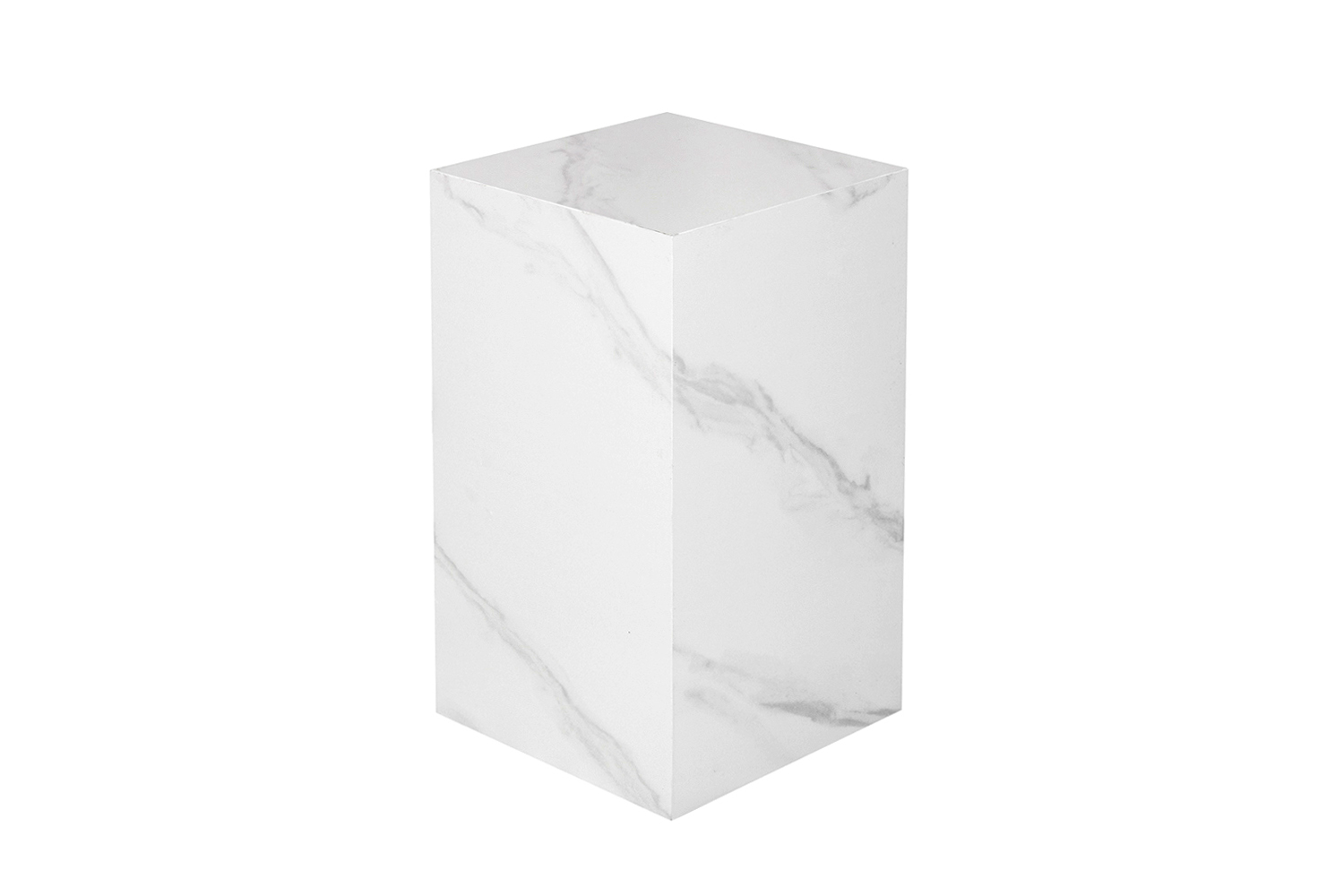 DELRAY H57 Sintered Stone Side Table & Plinth(Matte White)