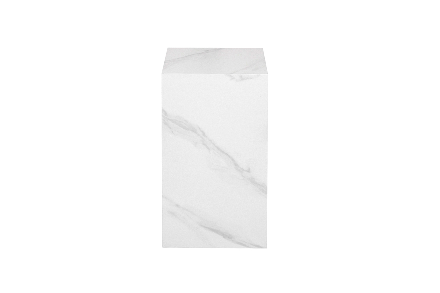 DELRAY H57 Sintered Stone Side Table & Plinth(Matte White)