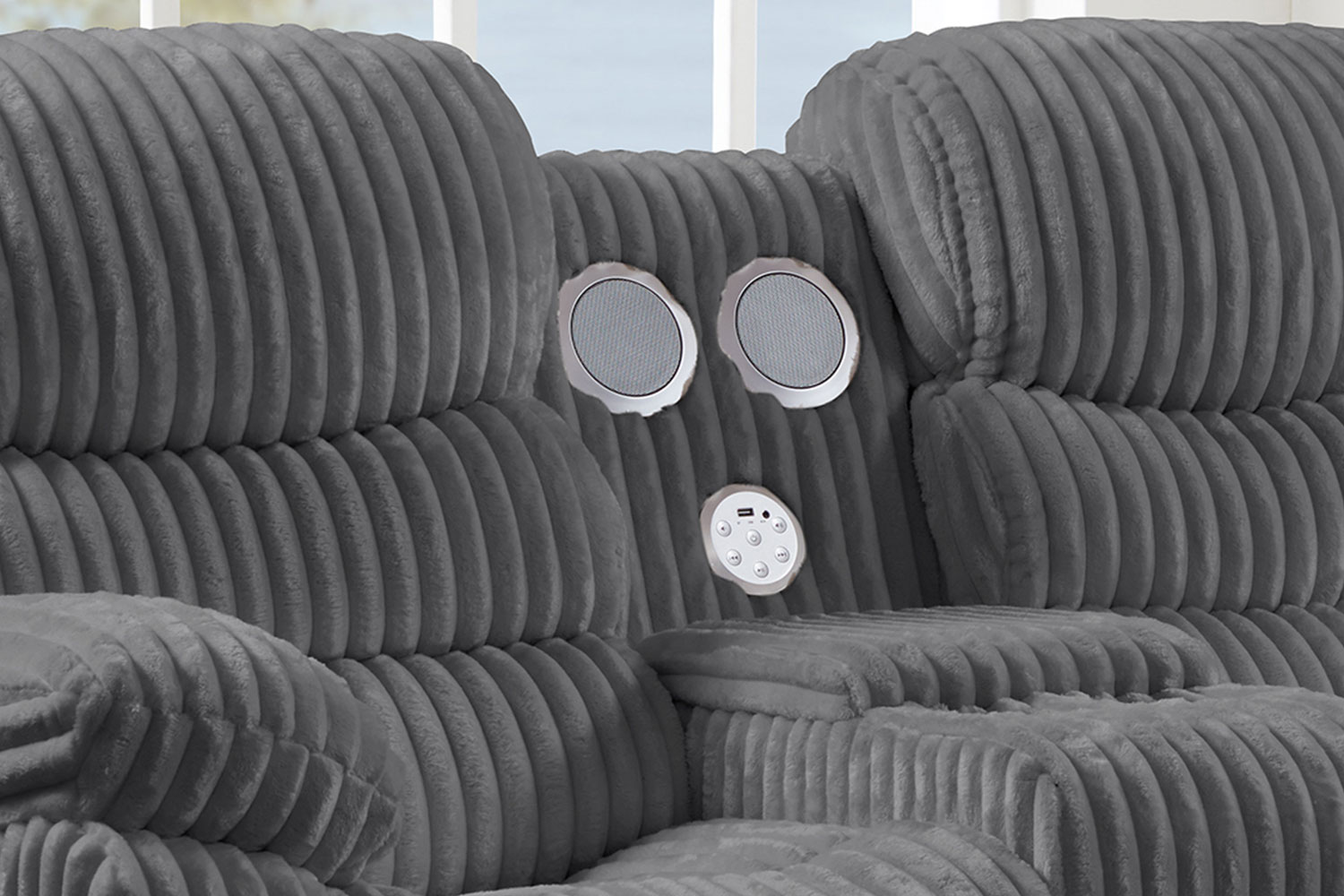 GRACEY 3/2/1 Seater Power Reclining Sofa Range with Bluetooth Speaker ...