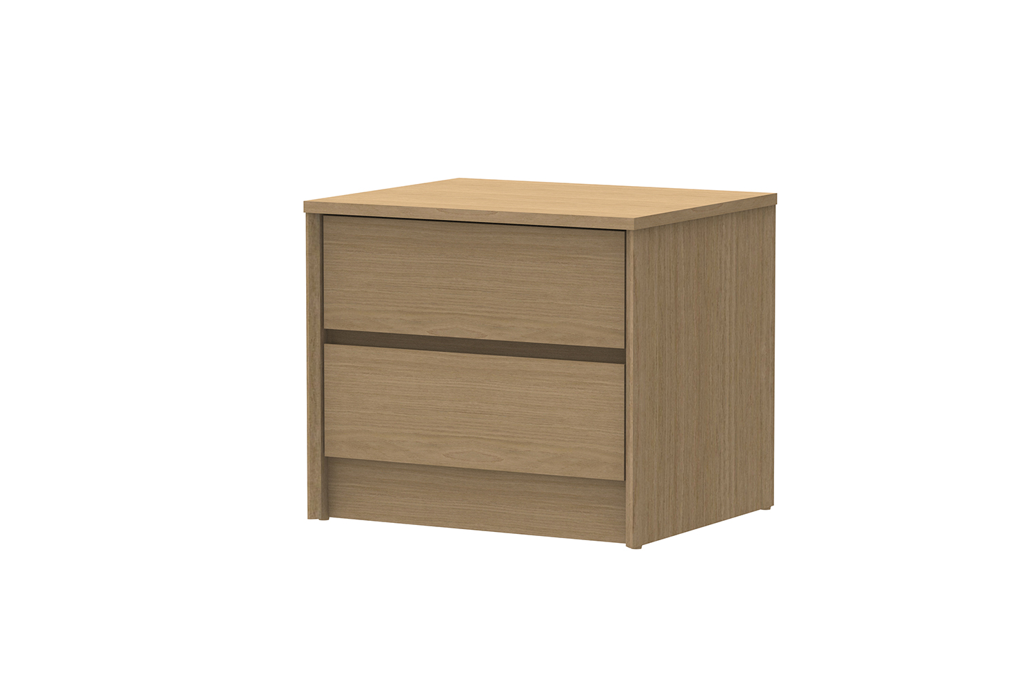 MOOK 2-Drawer Bedside Table (Light Oak)