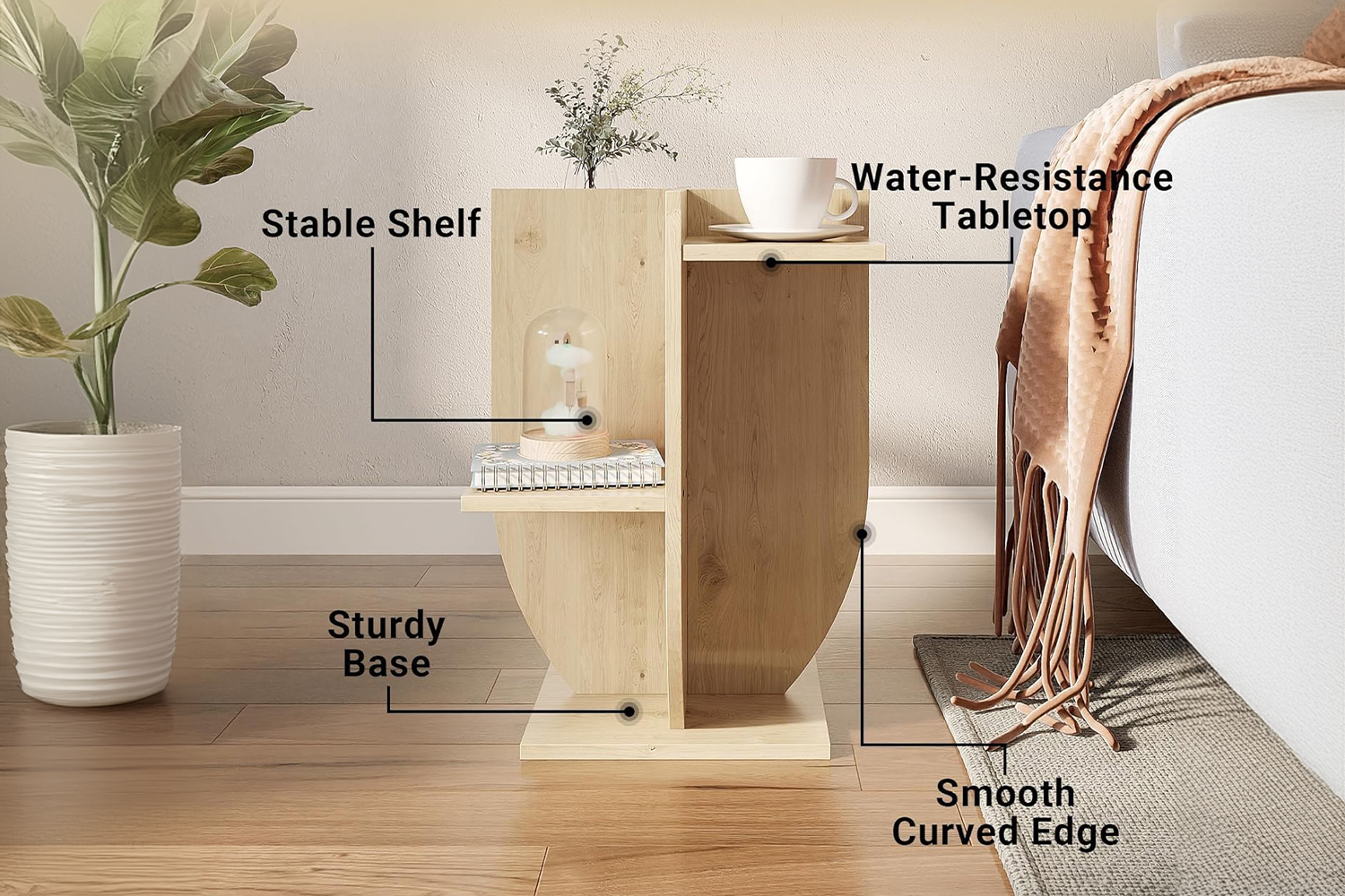 [FLOOR MODEL CLEARANCE]SAN End Table with Shelves