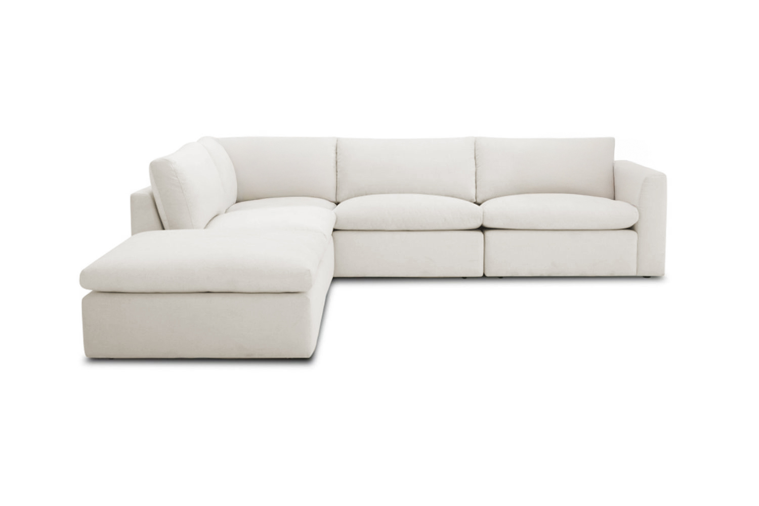 [FLOOR MODEL CLEARANCE]SKYLAR Sectional Modular Sofa (Cream) - Chaise ...