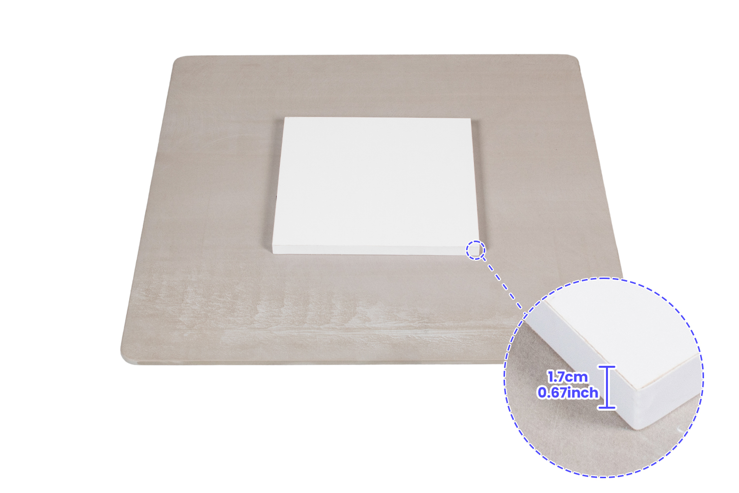 LAVANT Square Sintered Stone Table Top (White) - 60x60