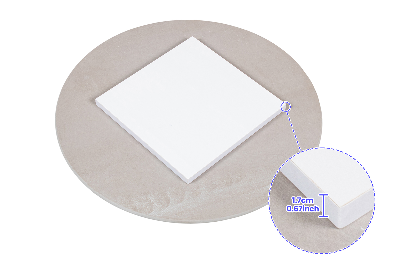 LAVANT Round Sintered Stone Table Top (Grey)