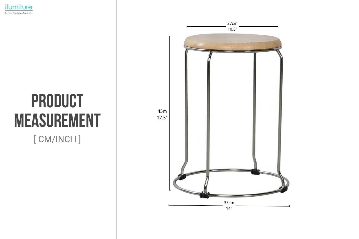 HOUSEHOLD Stackable Stool (Wood)