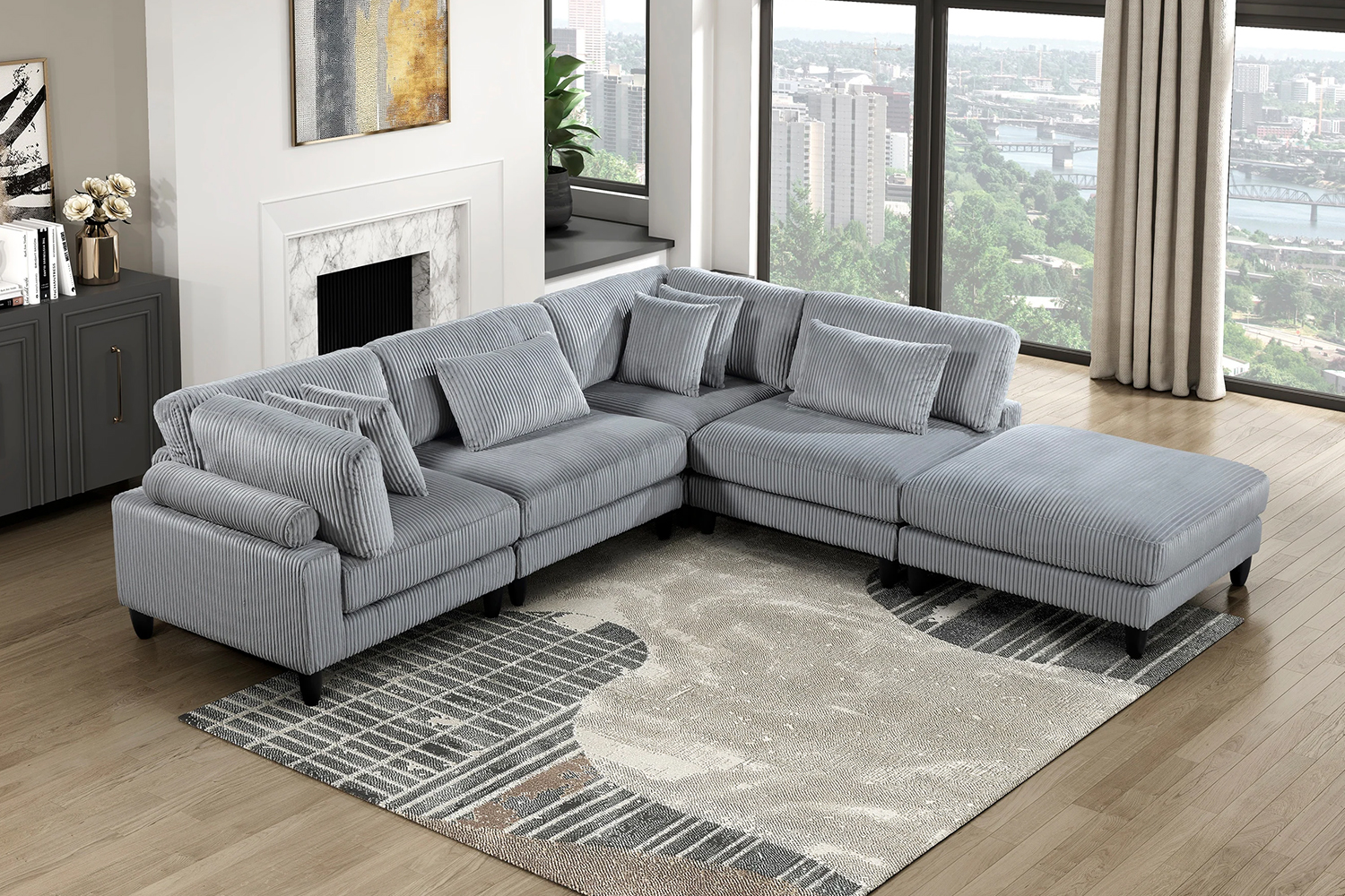 VIANNA Sectional Modular Sofa - 6PC Big Combo Set