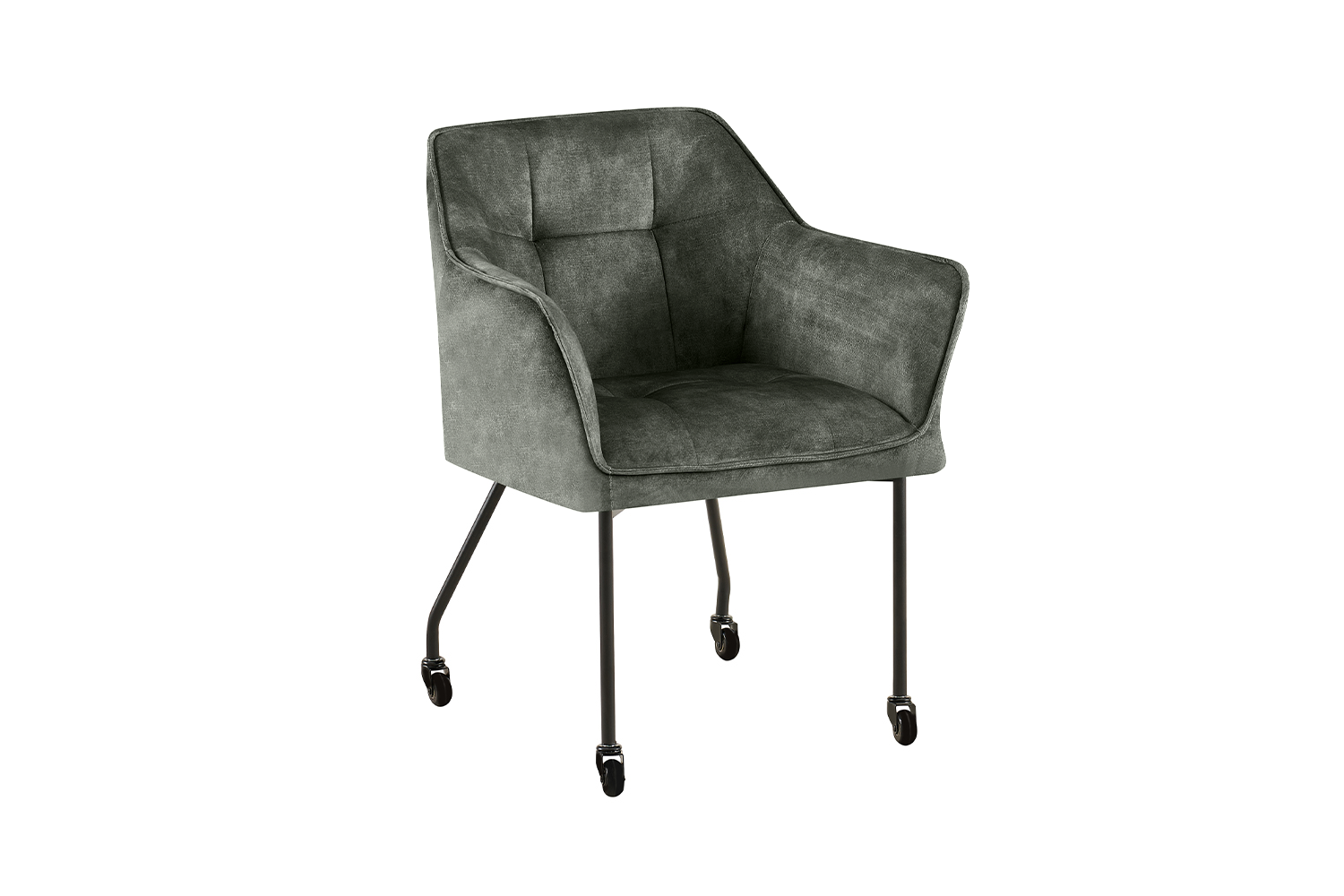 WANDA Versatile Armchair with Wheels (Green) - 2 Chairs in 1 Carton