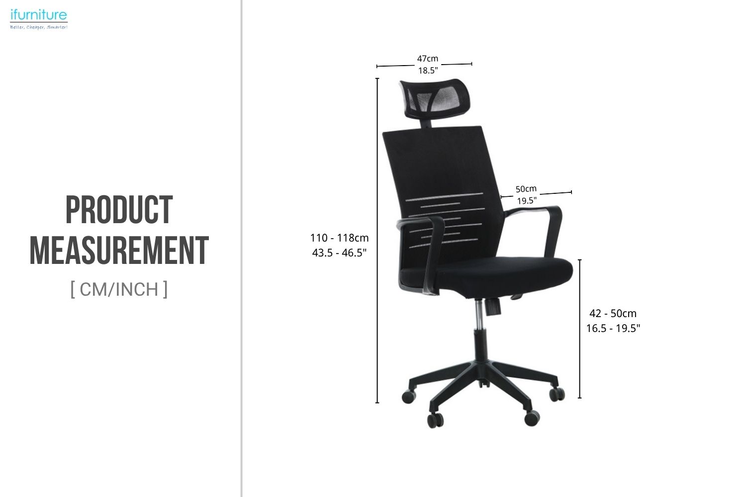 ROOK Height Adjustable Mesh Office Chair
