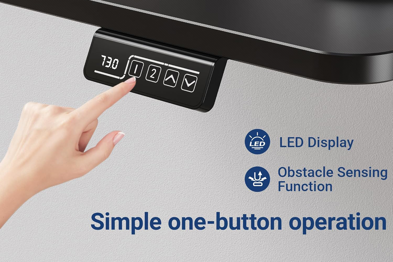 NEXUS 140 Electric Height Adjustable Standing Desk with LED Display (Black)