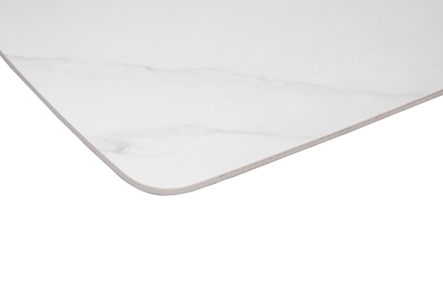 SAROTO 130 Sintered Stone Top Dining Table (Gloss White)