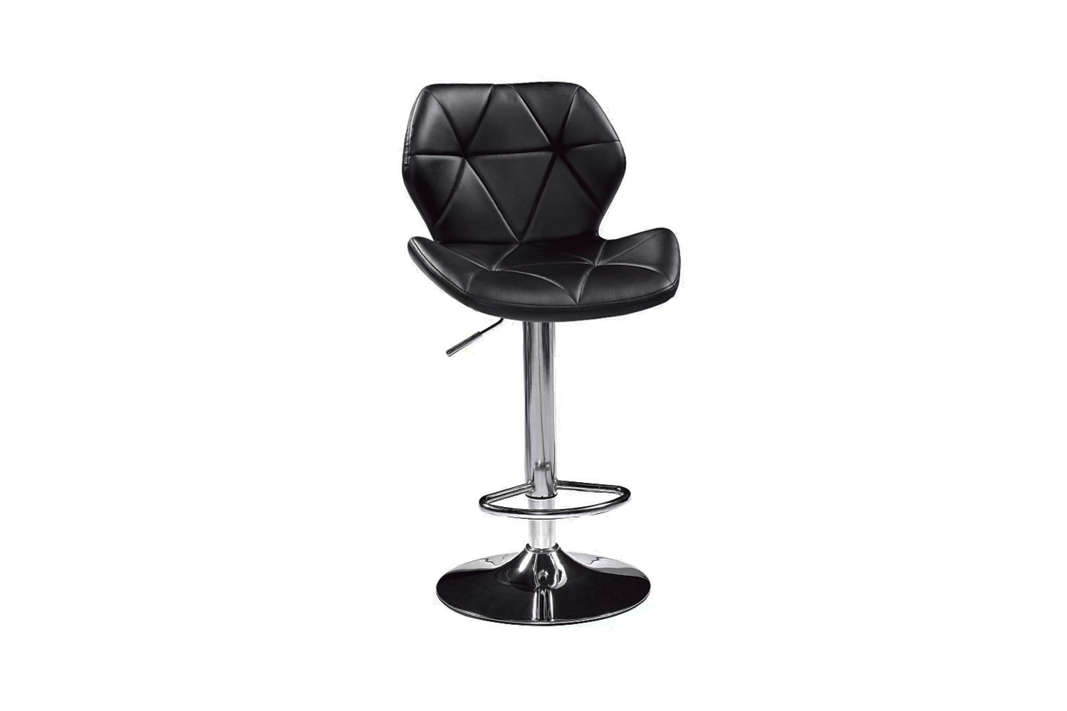 LIBBY Adjustable Swivel Gas Lift Bar Stool (Black)