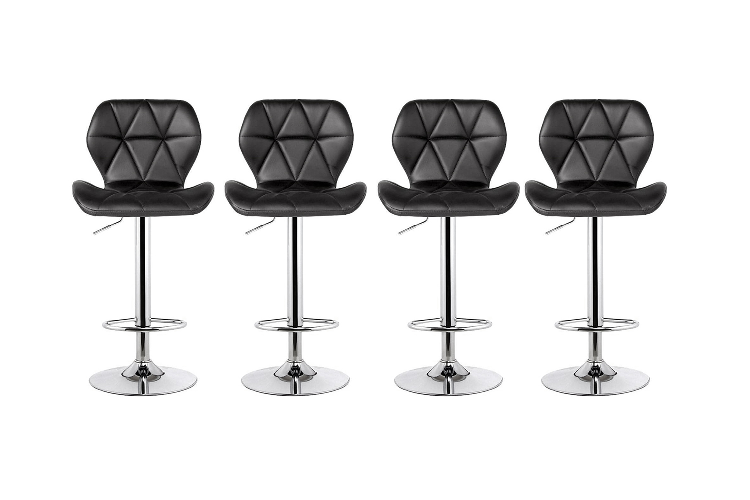 LIBBY Adjustable Swivel Gas Lift Bar Stool (Black)