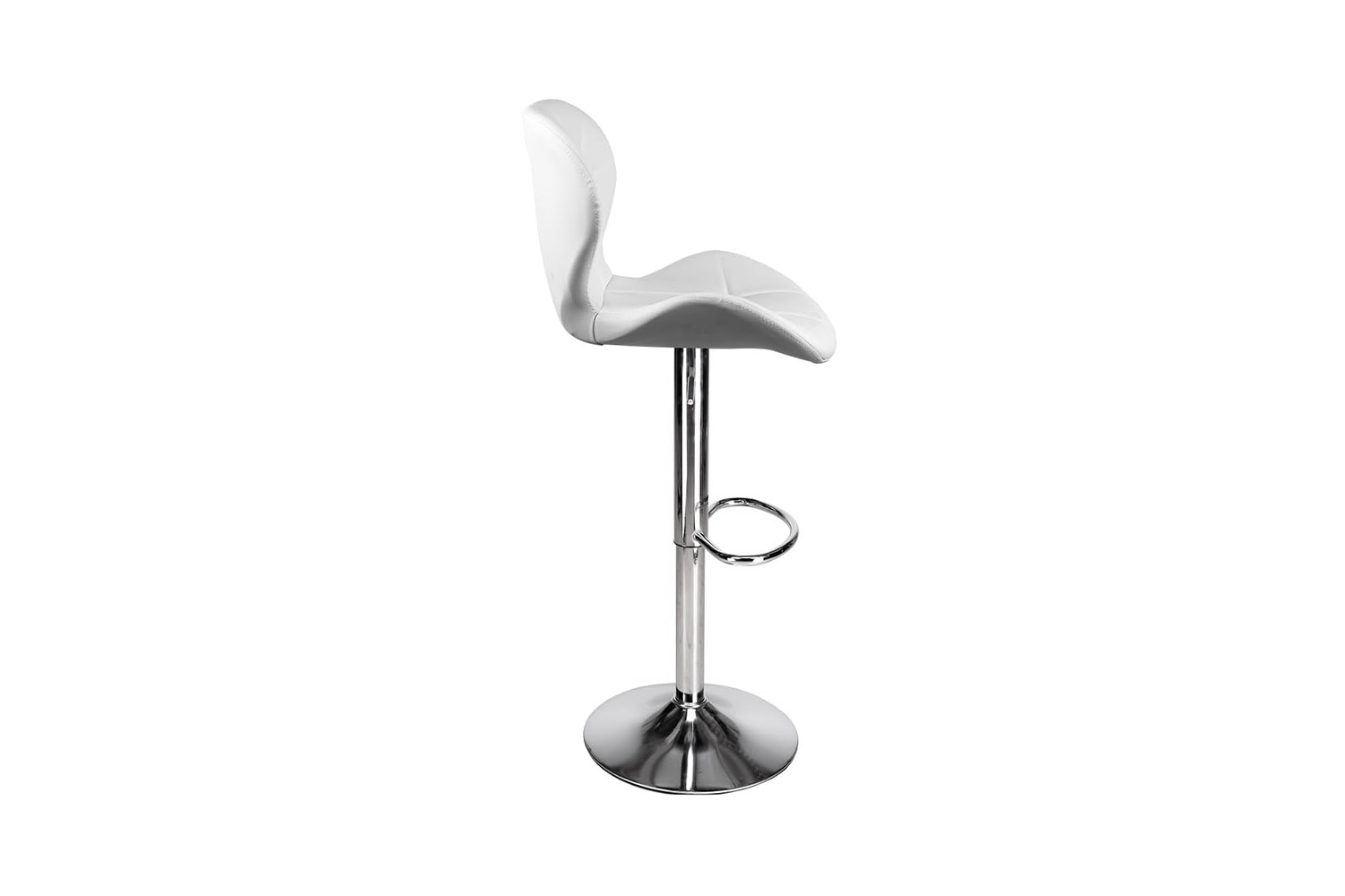 LIBBY Adjustable Swivel Gas Lift Bar Stool (White)