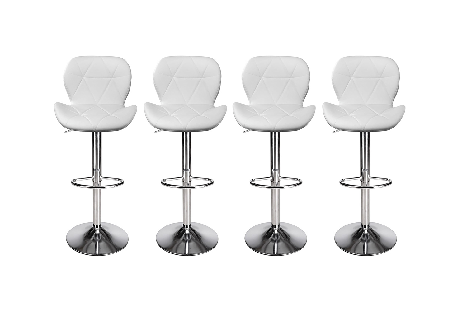 LIBBY Adjustable Swivel Gas Lift Bar Stool (White) - Each