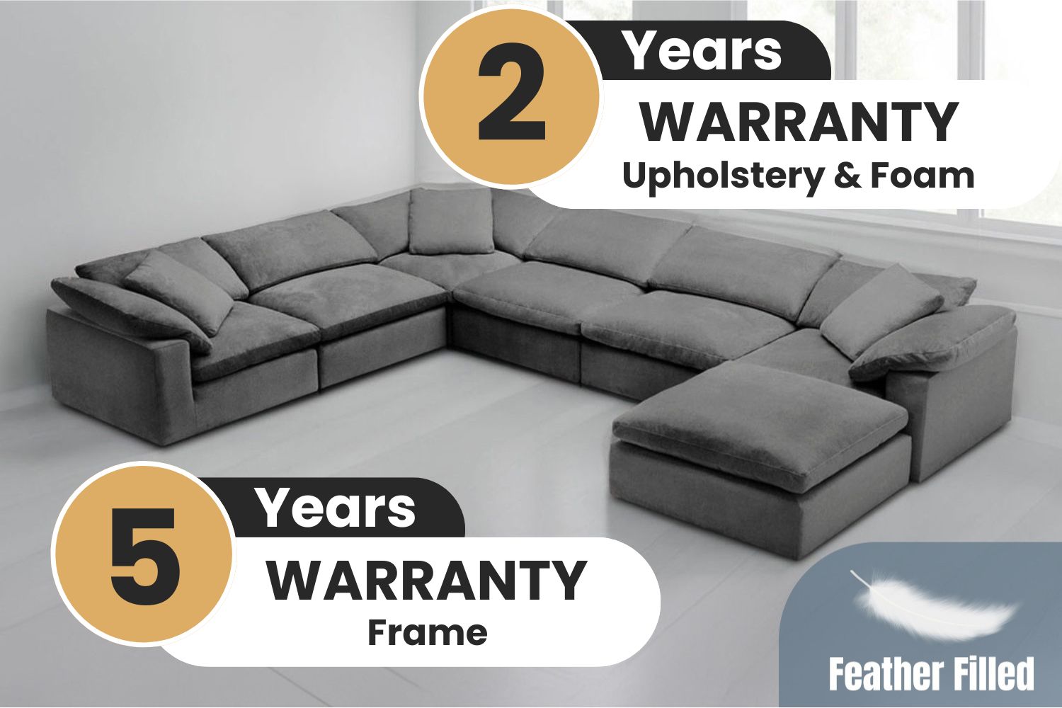 FEATHERSTONE Feather Filled Modular Sofa Range | Oil, Water & Dust ...