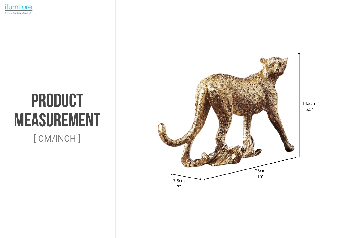 Cheetah Statue Decor (Standing)