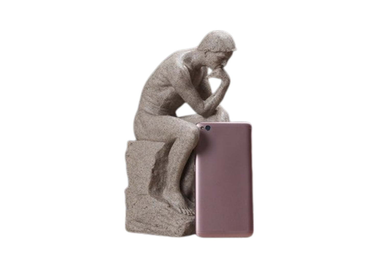 Famous Thinking Man Resin Sculpture for Home and Office Decor - Sandstone