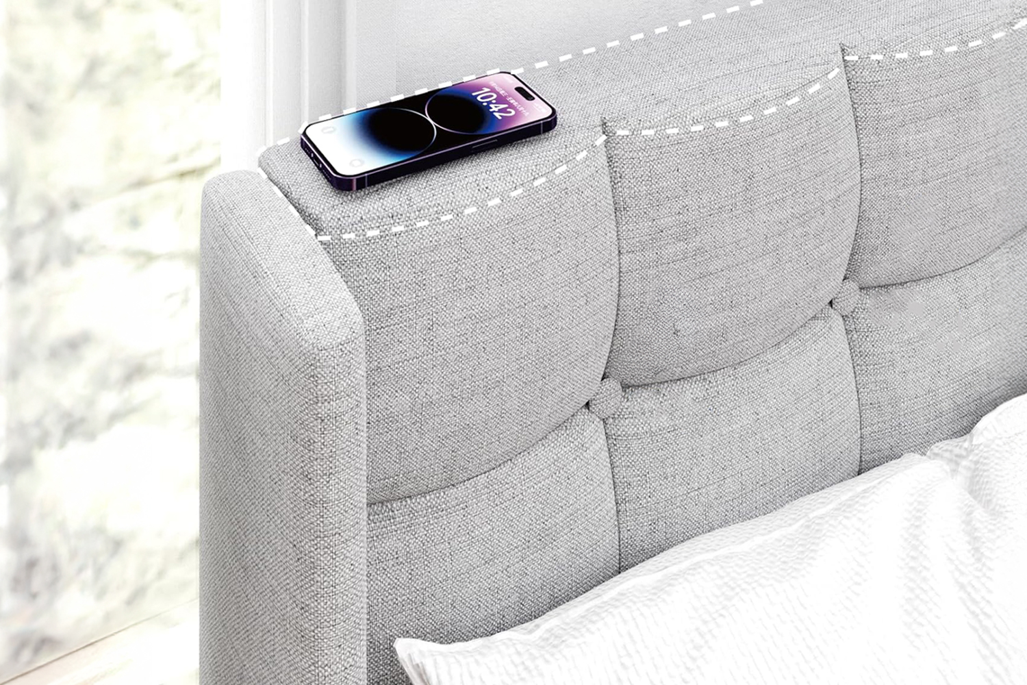 SONOMA Fabric Bed Frame + ORION Foam Mattress Combo Deal (Light Grey ...