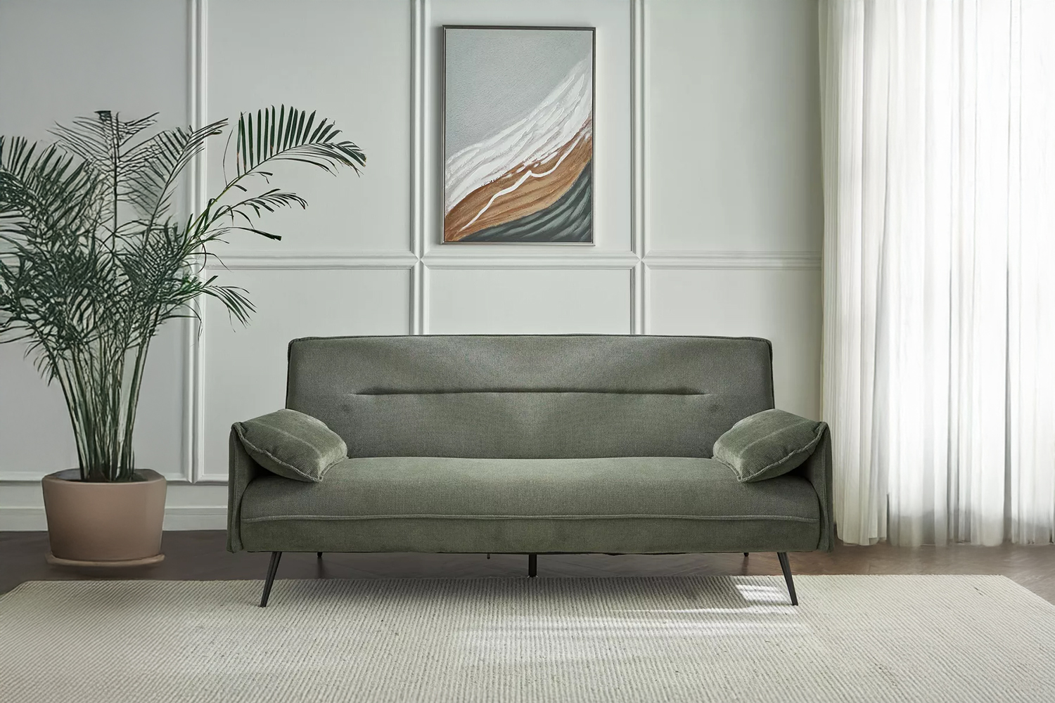 AMOTH 3-Seater Sofa Bed with Pillows