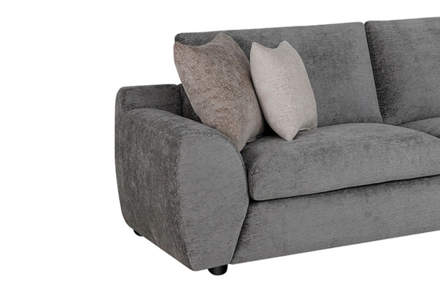 HAYVA Feather-Filled Fabric Chaise Facing Left Sectional Sofa
