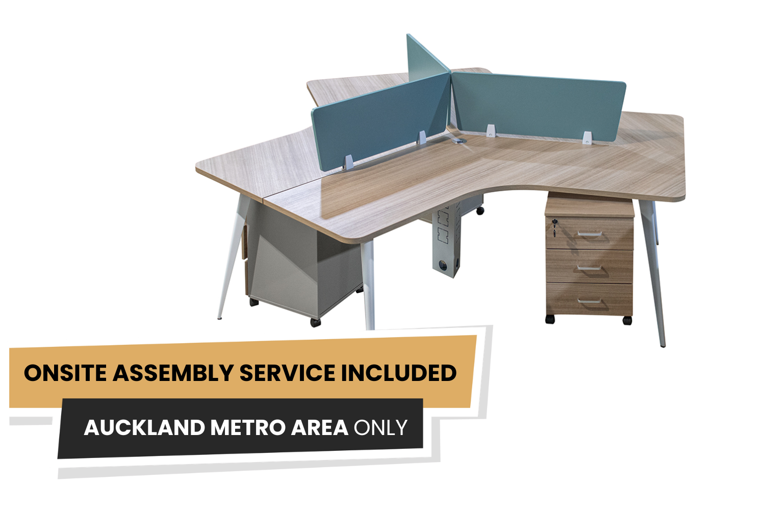 FOCUS Office System 3 Seater Triangle Desks