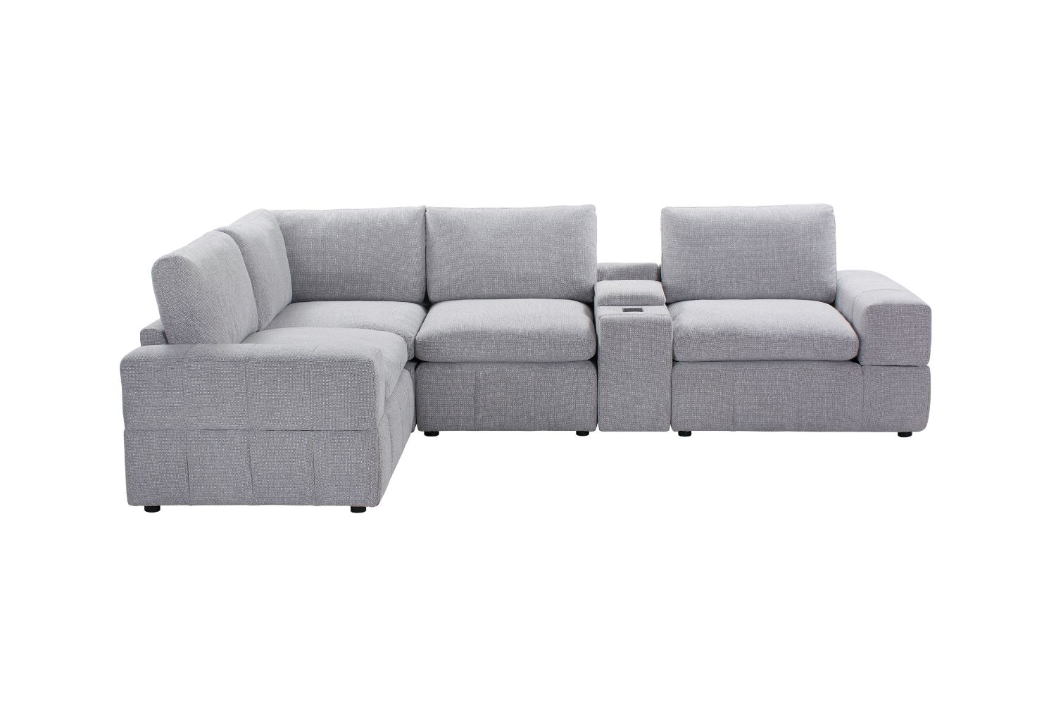 LUXEON Sectional Modular Sofa Range with Ottoman & Storage Console ...