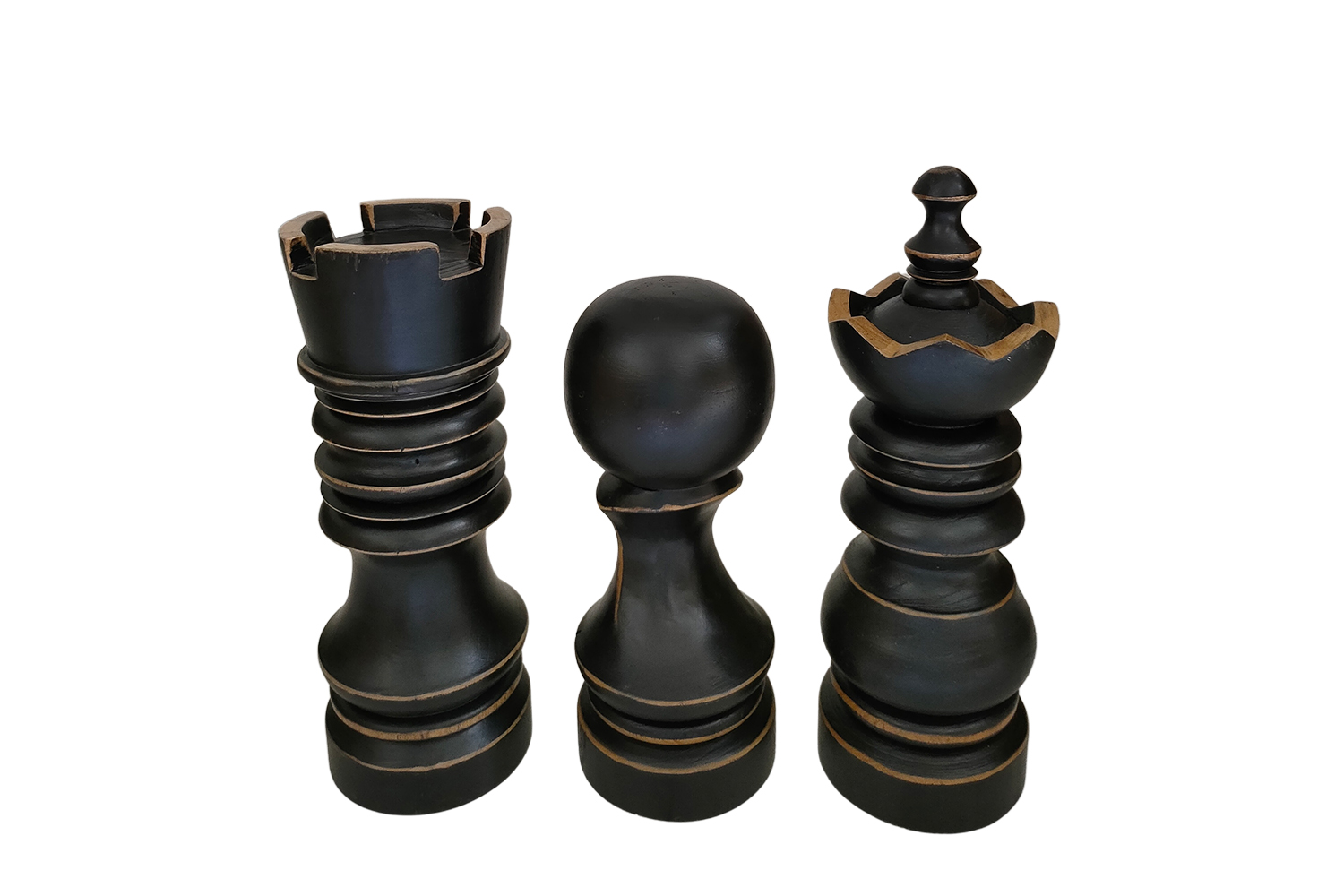 650-011 43CM Large Teak Root Chess Sculptures – Handcrafted Decorative ...