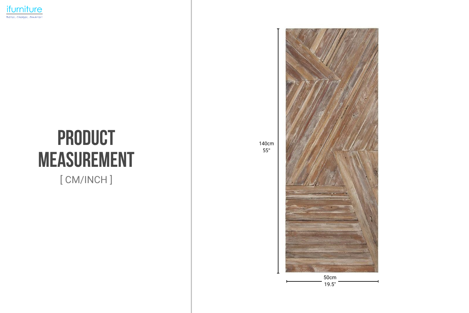 650-022 50X140cm Large Teak Root Home Wall Decor - Linear Wall Art