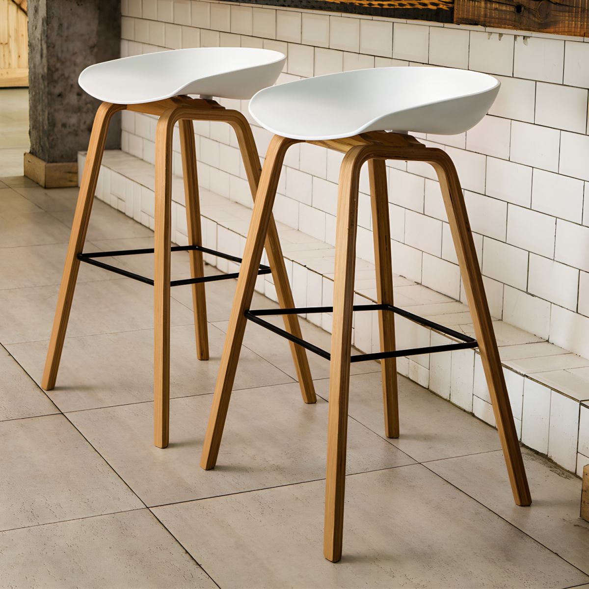 PURCH H75 Barstool Metal Leg (White)