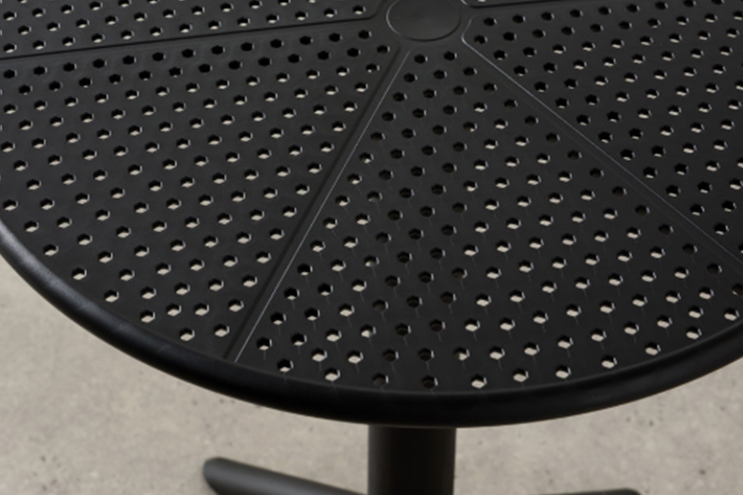 FLORINA D60 Round Dining Table - UV, Water & Moisture Resistance (Black)
