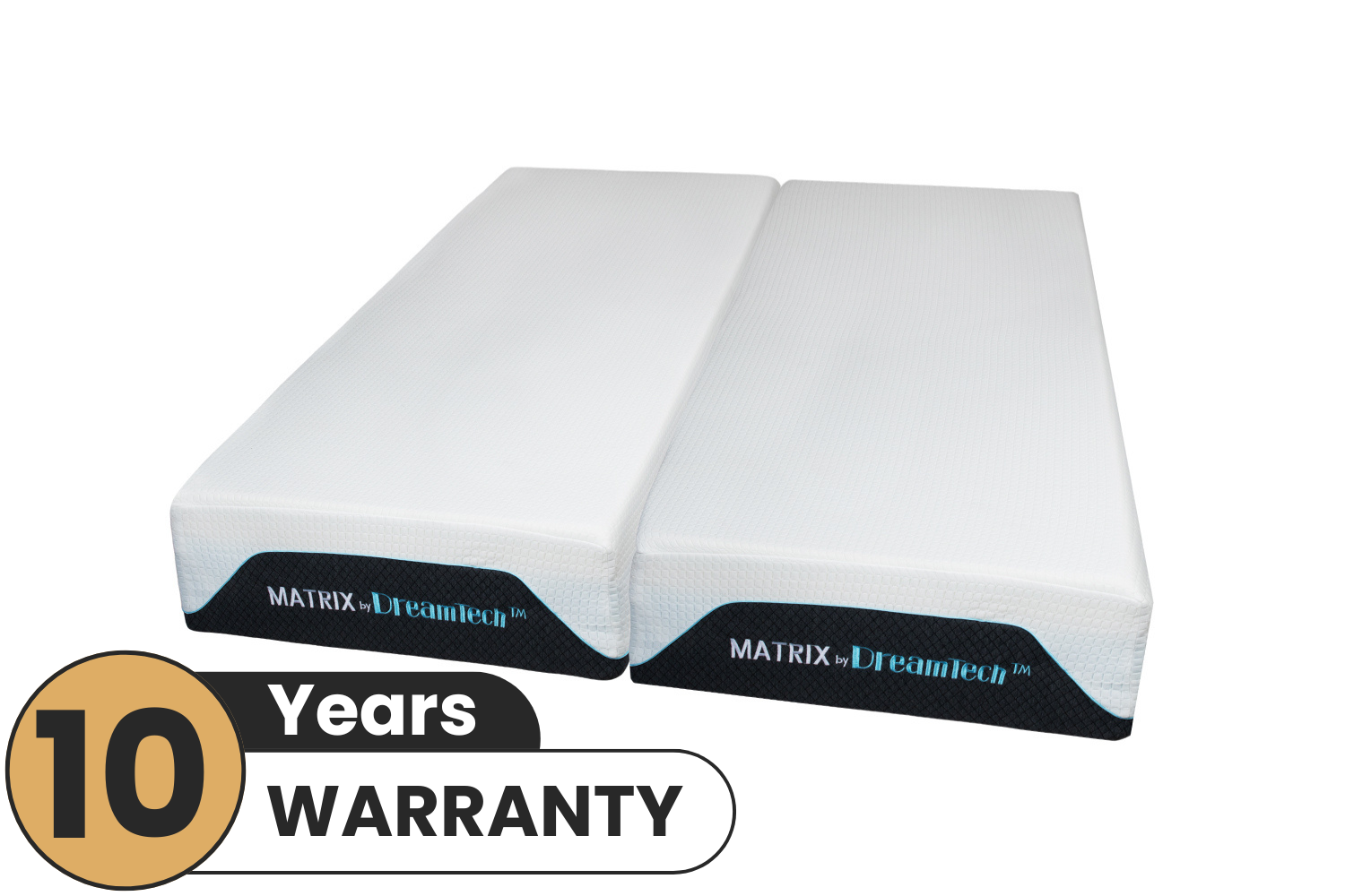 MATRIX 2PC Memory Foam Mattresses Set in Queen/Super King Size