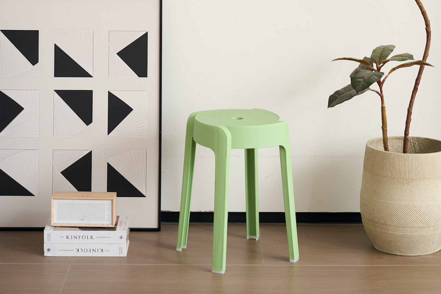 NAXOS Stackable Stool (Green)