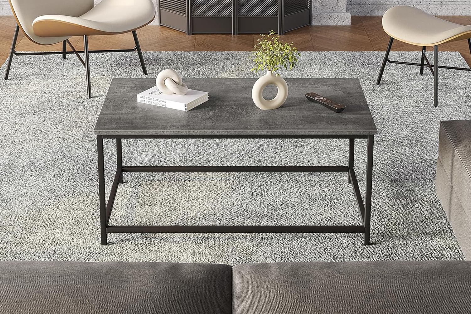 GASTON 80 Coffee Table (Grey)