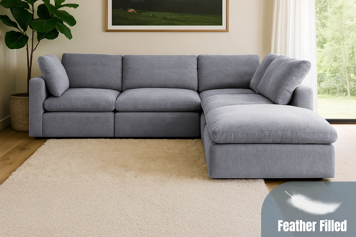 FAIRFIELD Feather-Filled Sectional Modular Sofa Range