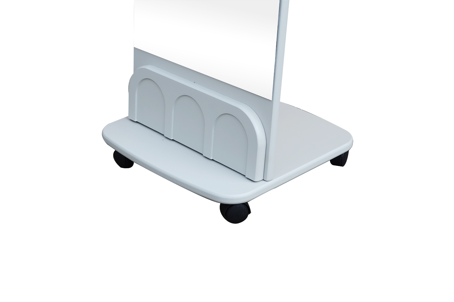 AURELA H172 Movable Mirror With 2-Tier Shelves and Wheels